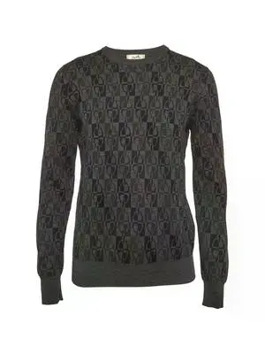 Hermès Wool Intarsia Knit Crew Neck Sweater