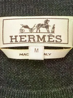 Hermès Wool Intarsia Knit Crew Neck Sweater