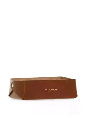 THE BRIDGE Leather Press-stud Valet Tray - Brown