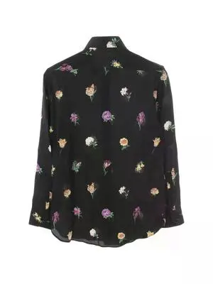 Saint Laurent 2000s Floral-pattern Silk Shirt