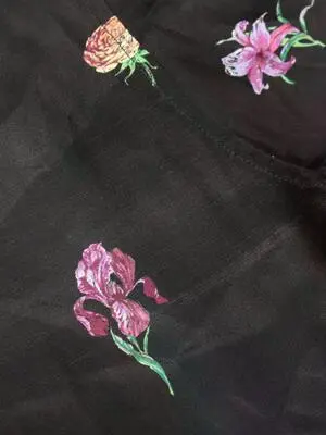 Saint Laurent 2000s Floral-pattern Silk Shirt
