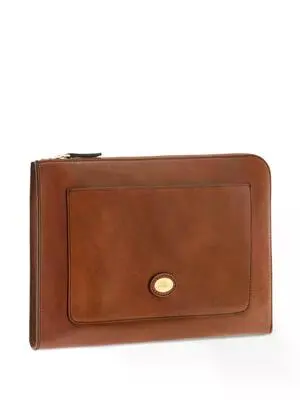 THE BRIDGE Logo-plaque Leather Document Holder - Brown