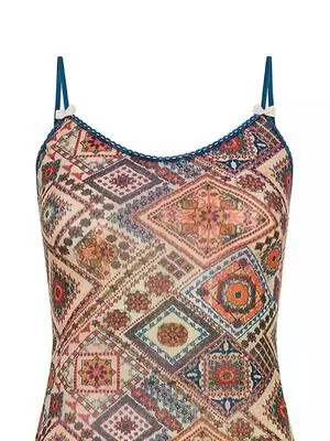 Momoni Airelle Geometric Print Top