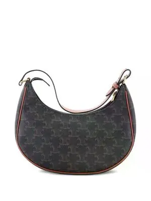 Celine Ava Triomphe Coated Canvas Hobo Bag - Brown