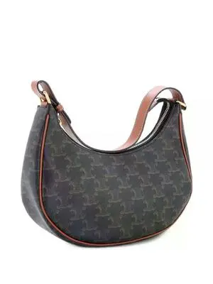 Celine Ava Triomphe Coated Canvas Hobo Bag - Brown