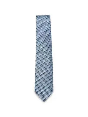 TOM FORD Micro-patterned Neck Tie - Blue