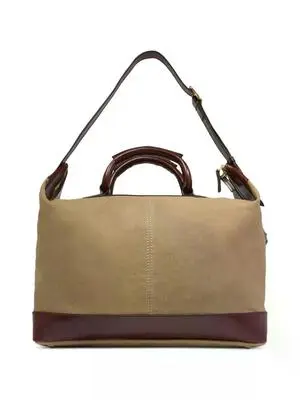 THE BRIDGE Leather-trim Canvas Holdall