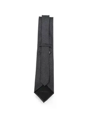 TOM FORD Houndstooth Neck Tie - Black