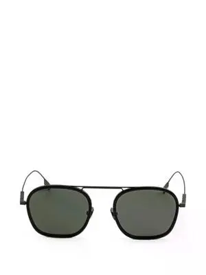 Zegna Orizzonte Square Frame Sunglasses - Black