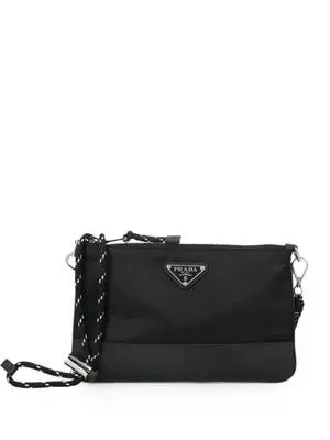 Prada Re-nylon Speedrock Clutch Bag - Black