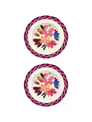 BITOSSI HOME Floral-print Scalloped Bowls