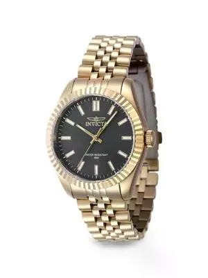INVICTA Specialty 36mm Fluted Bezel Watch - Black