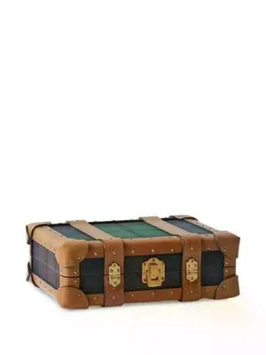 Ralph Lauren Tartan Leather-trim Playing Card Set - Blue