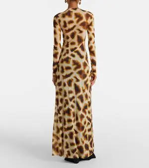 Christopher Esber Printed Jersey Top - Beige