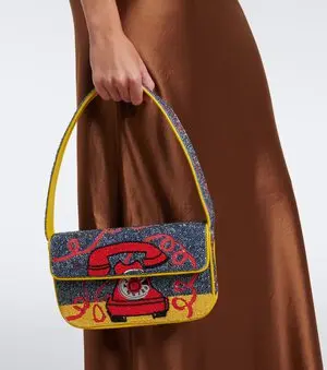 Staud Tommy Beaded Shoulder Bag - Multicoloured