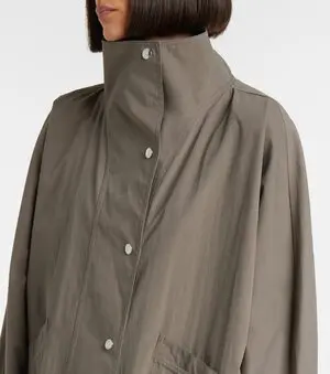 TOTEME Oversized Cotton-blend Jacket - Grey