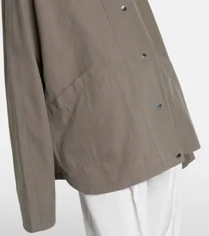 TOTEME Oversized Cotton-blend Jacket - Grey