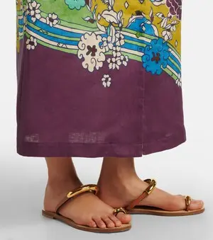 ALEMAIS Nanci Printed Linen Shirt Dress - Multicoloured