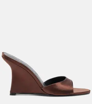 Staud Brigitte Satin Wedge Mules