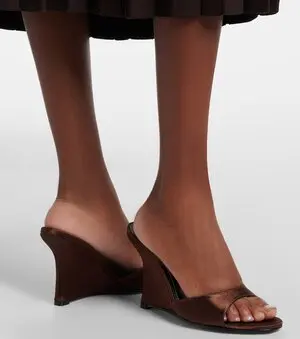 Staud Brigitte Satin Wedge Mules