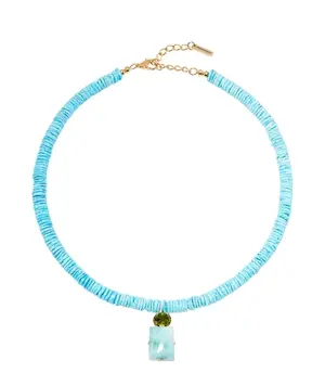 JENNIFER BEHR Alette Beaded Pendant Necklace - Blue