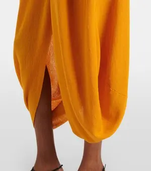 Proenza Schouler Draped Midi Dress - Yellow