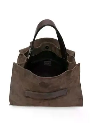 SOMMET Large Suede Tote Bag - Brown