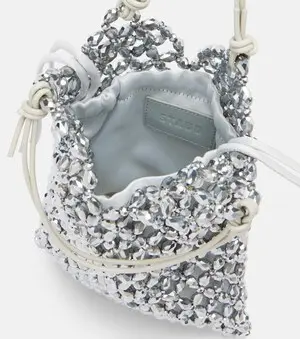Staud Karla Beaded Top-handle Bag - Silver