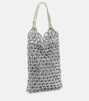 Staud Karla Beaded Top-handle Bag - Silver