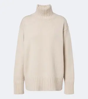RÓHE Wool And Cashmere Turtleneck Sweater - Beige