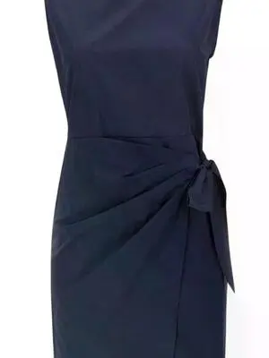 KAOS Knotted Wrap-style Midi Dress