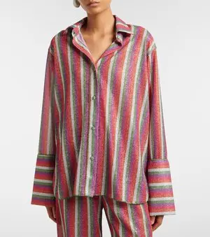 Oseree Lumière Striped Shirt - Multicoloured