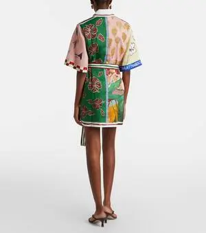ALEMAIS Alémais X Mlak Tangible Love Printed Linen Minidress