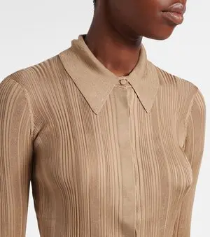 Gabriela Hearst Tamar Knitted Silk Shirt