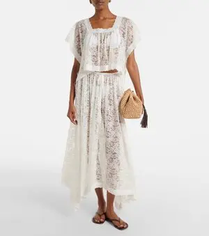 DÔEN Zinnia Asymmetric Lace Skirt