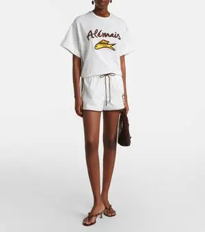 ALEMAIS Embroidered Cotton T-shirt - White