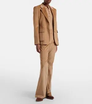Gabriela Hearst Cascius Cashmere And Silk Polo Shirt - Brown