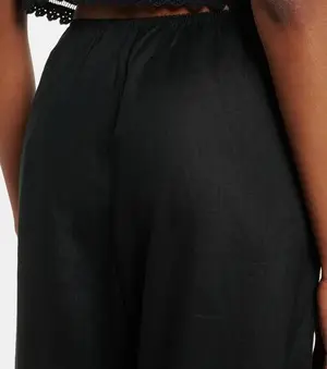 DÔEN Lavon Linen Straight Pants - Black