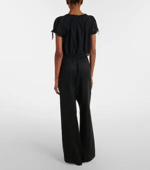 DÔEN Lavon Linen Straight Pants - Black