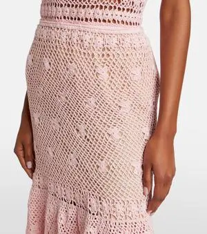 Anna Kosturova Florence Crochet Midi Skirt