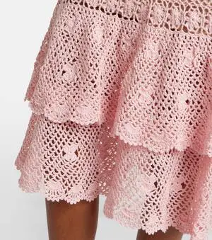 Anna Kosturova Florence Crochet Midi Skirt