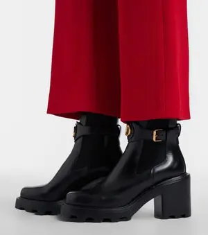 Valentino Garavani Beatle Vlogo Leather Ankle Boots