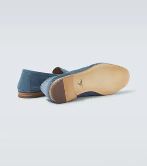 Frescobol Carioca Leme Suede Penny Loafers