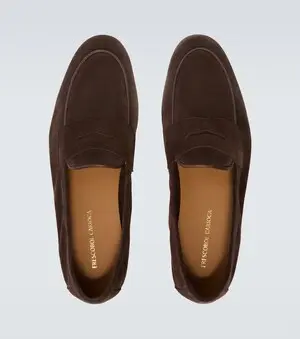 Frescobol Carioca Leme Suede Penny Loafers - Brown