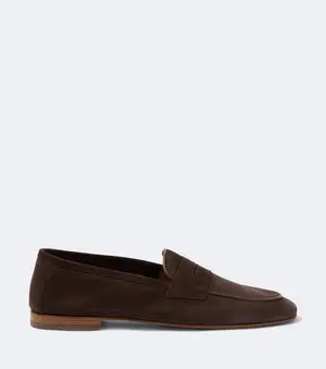 Frescobol Carioca Leme Suede Penny Loafers - Brown