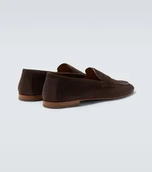 Frescobol Carioca Leme Suede Penny Loafers - Brown