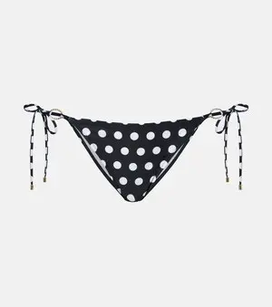 ALEXANDRA MIRO Alex Polka-dot Bikini Bottoms - Black