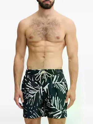 Barbour Edenwood Palm-print Drawstring Swim Shorts