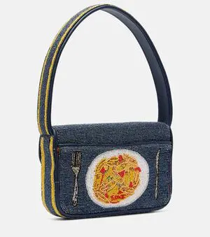 Staud Tommy Small Beaded Shoulder Bag - Multicoloured