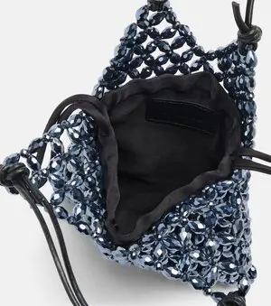 Staud Karla Beaded Top-handle Bag - Blue